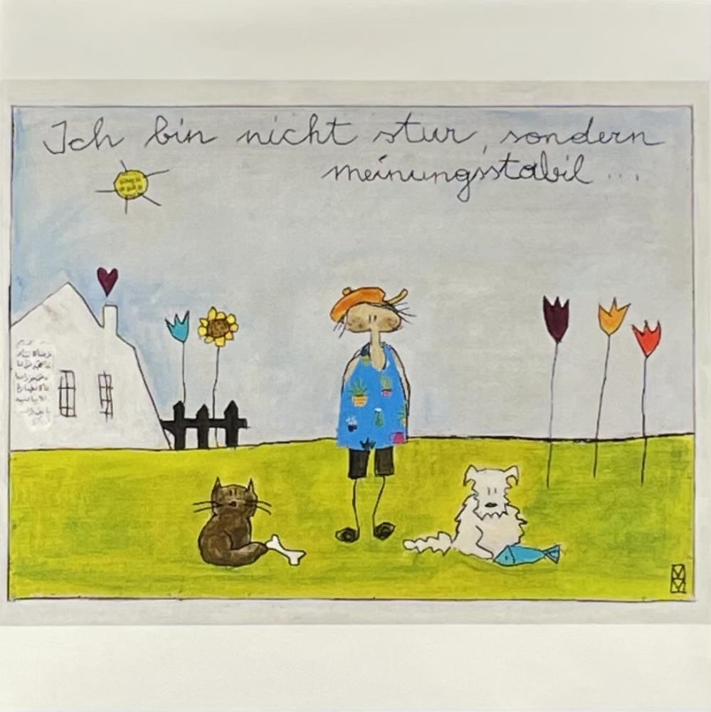 Michaela Mara, Kunstbillet Klappkarte BQ10MA1142 | Weinatelier Agnes