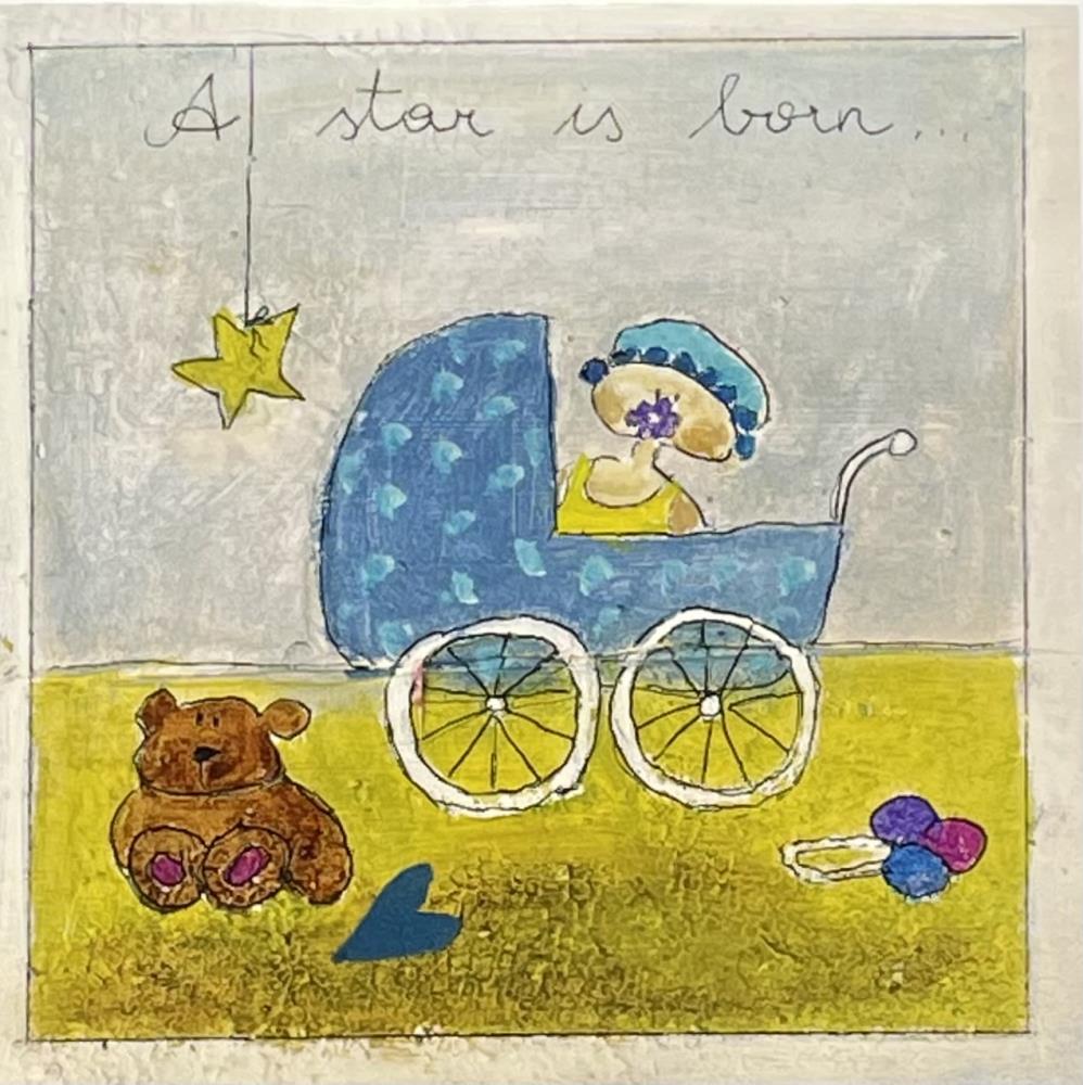 Michaela Mara, Kunstbillet Klappkarte BQ10MA1132 | Weinatelier Agnes